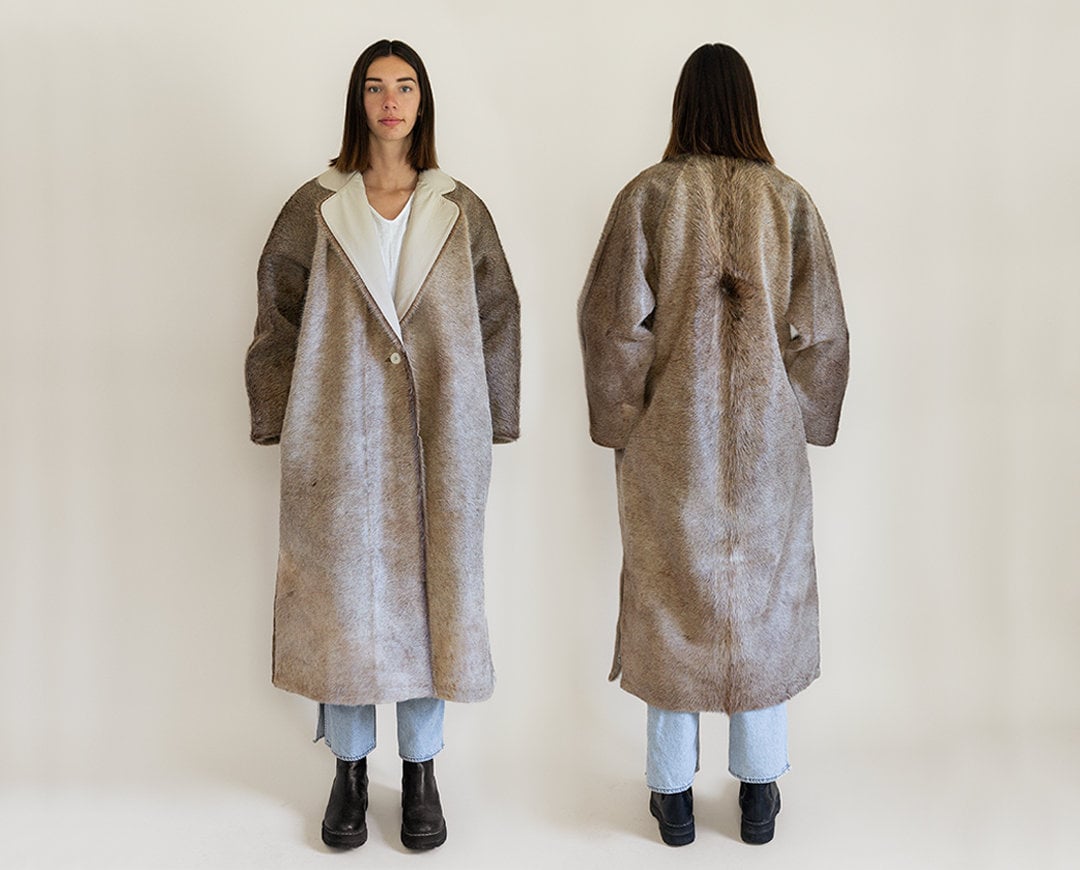 Sand Cowhide Raglan Trench Coat No. 10 - Etsy