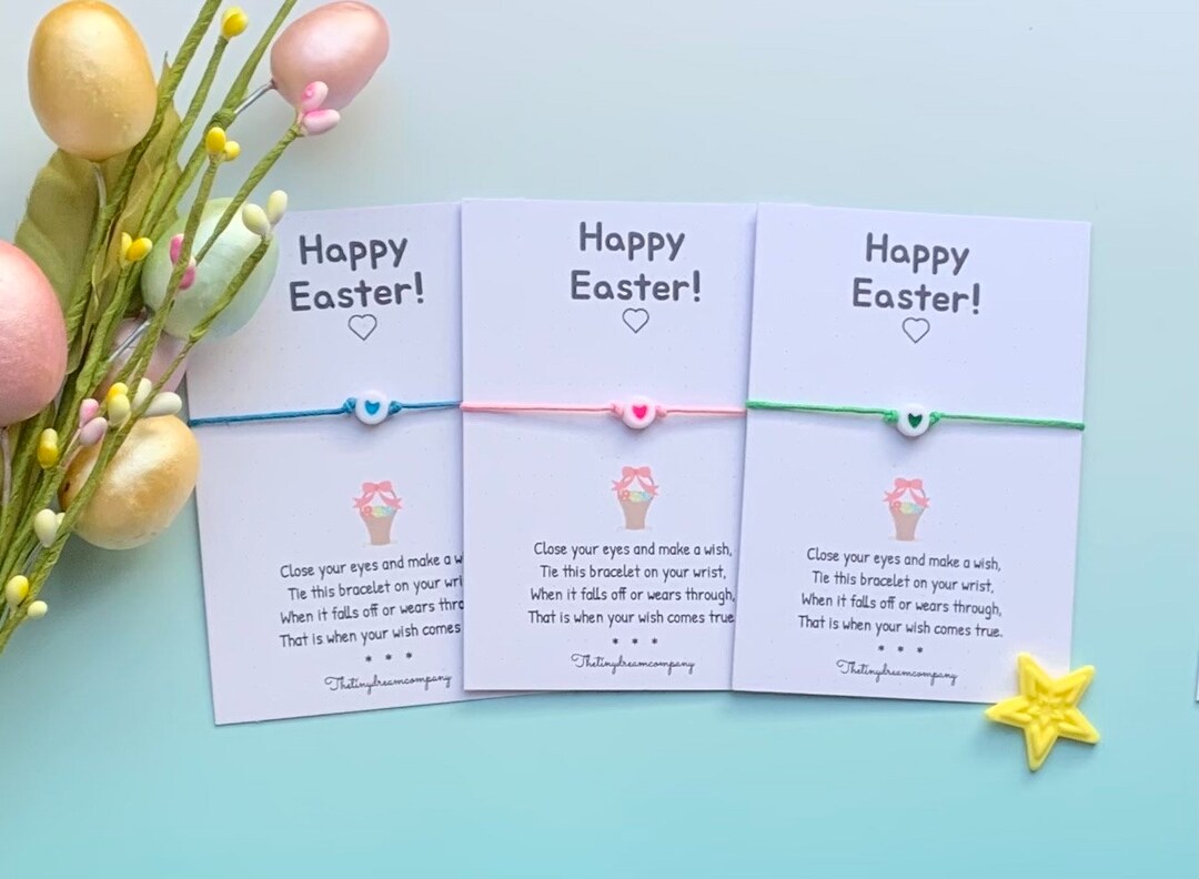 Happy Easter Wish Bracelet / Easter Gift / Card, Friend / Sister ...