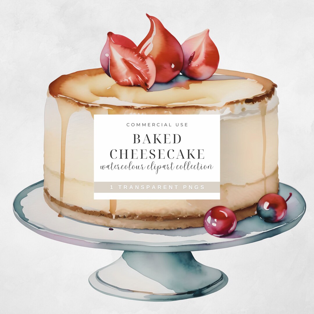 Luxury Cheesecake Clipart, Watercolour, 1 X High Quality Transparent ...
