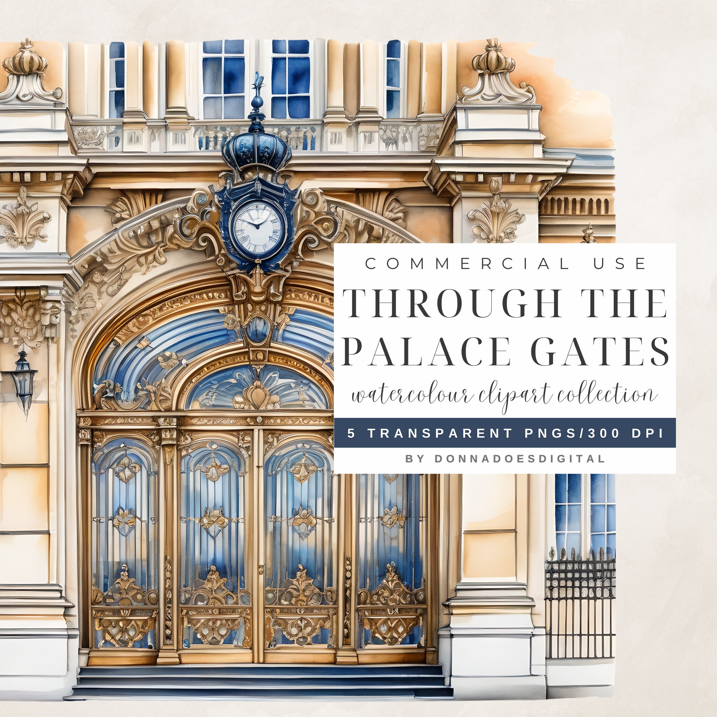 Through the Palace Gates, 5 Beautiful Watercolour Palatial Prints ...