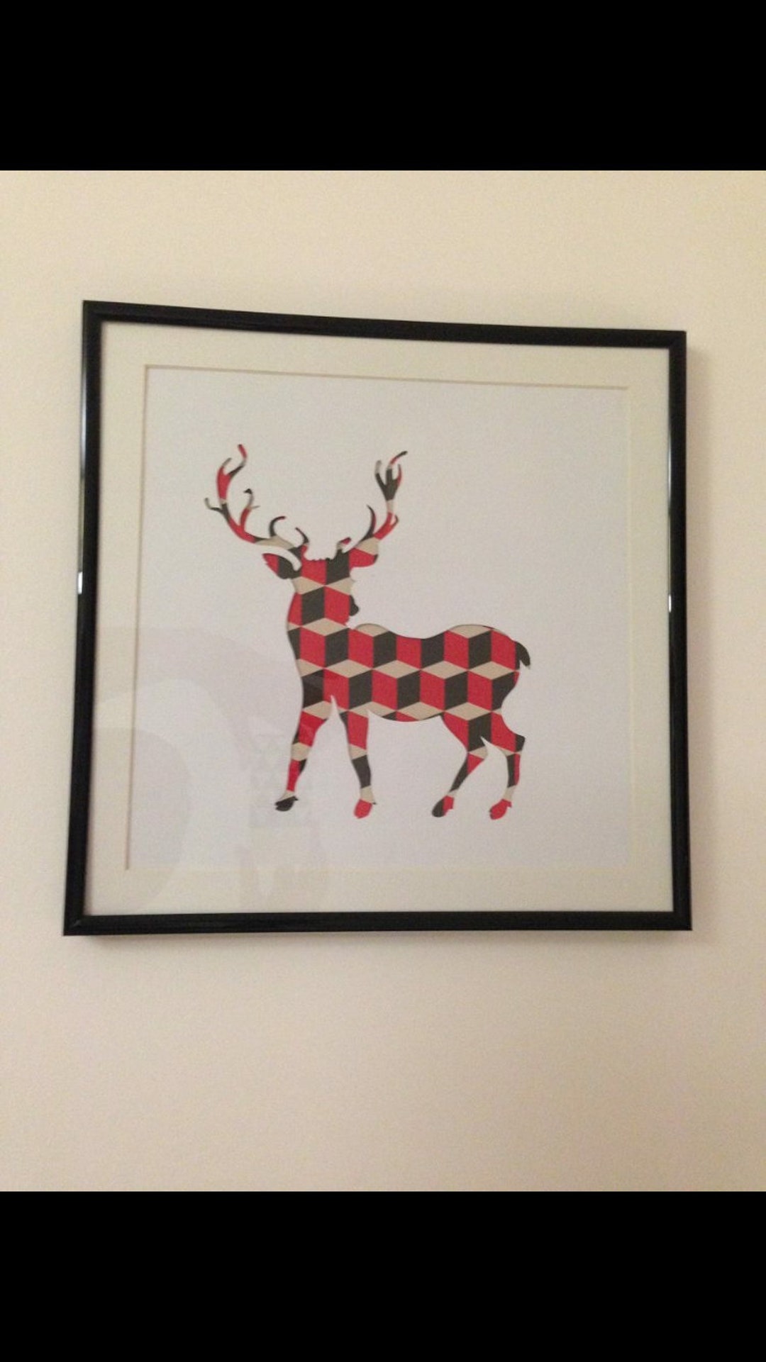 Stag Paper Art - Etsy
