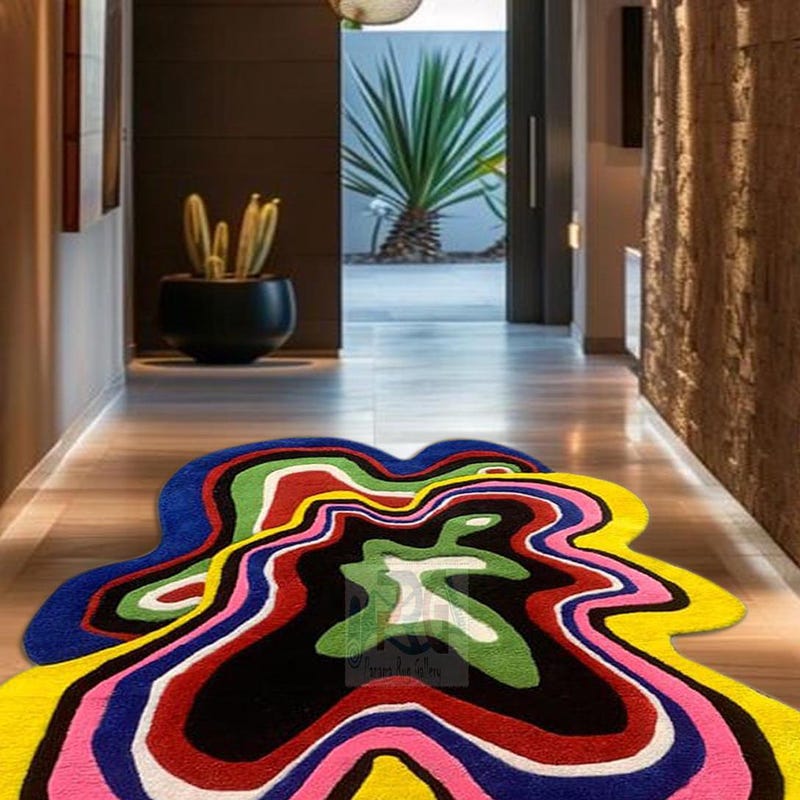 Psychedelic Large Rug - Etsy