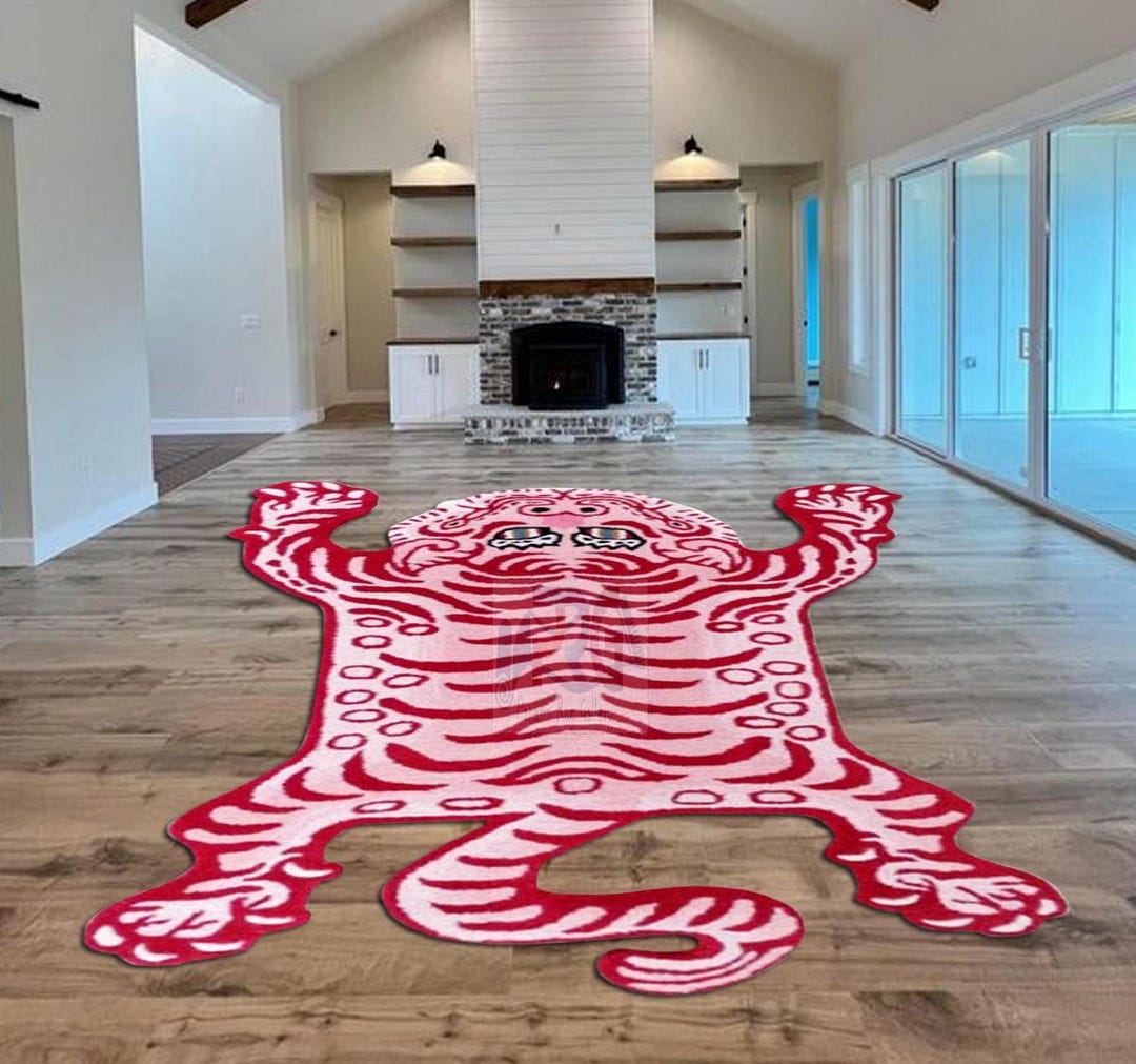 Tibetan Tiger Print Skin Area Rug for Home Decor Wall Hanging for ...