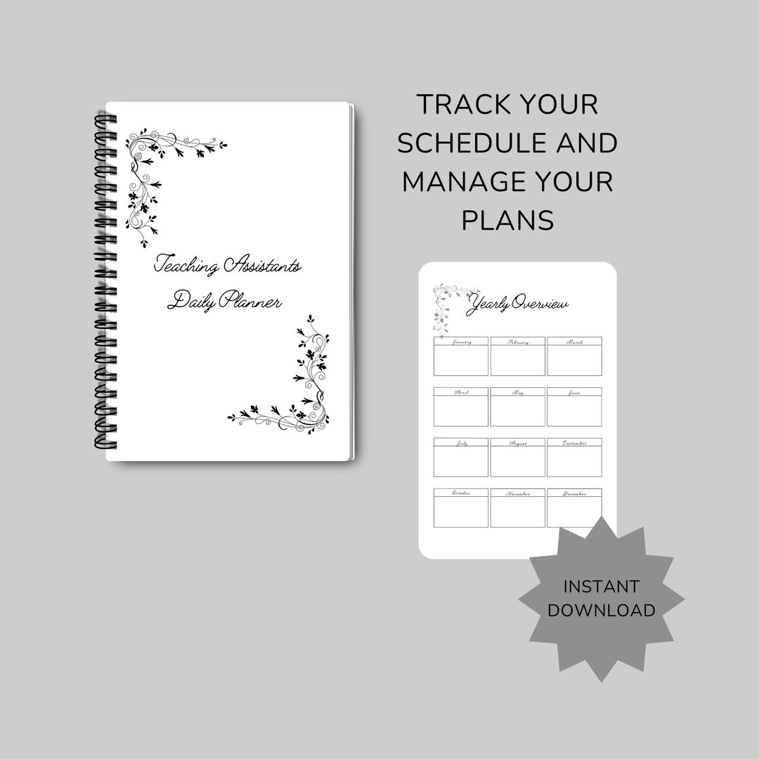 Teaching Assistant Planner Printable A4 - Etsy