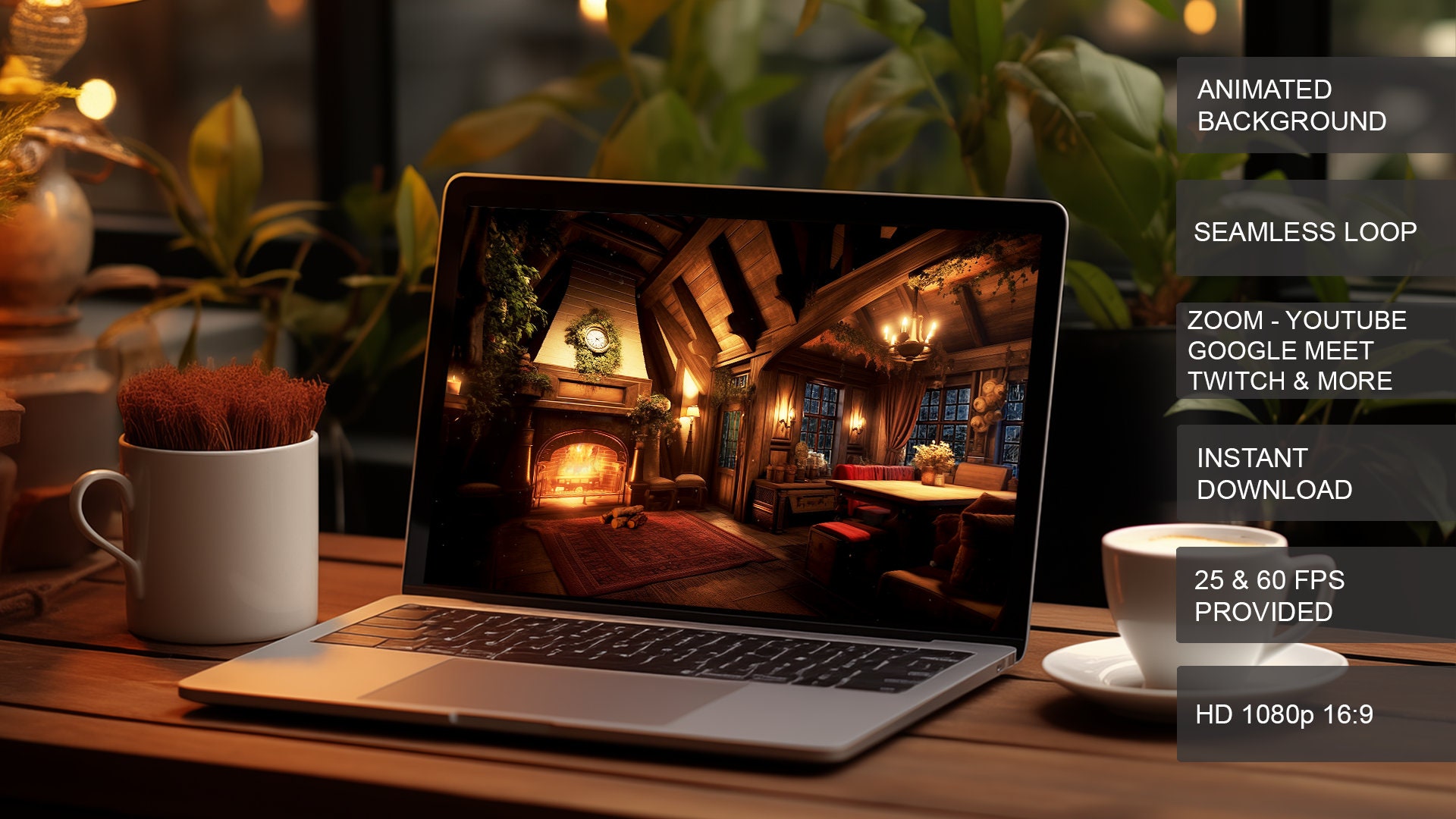 A Cozy Pub ANIMATED BACKGROUND | Cottage Core Backdrop, Perfect for ...