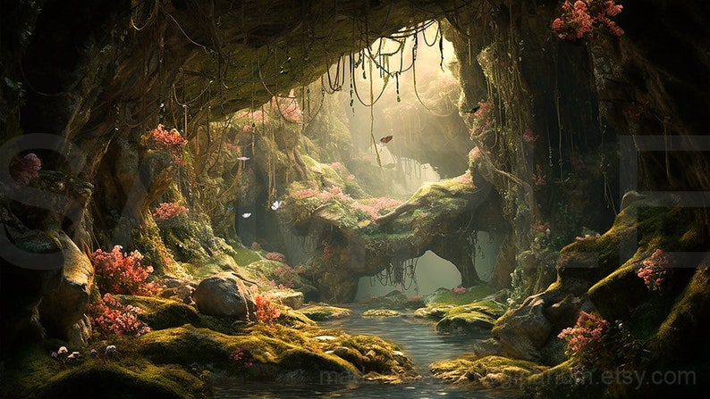 Whimsical Fantasy ANIMATED BACKGROUND Enchanted Forest Backdrop for ...