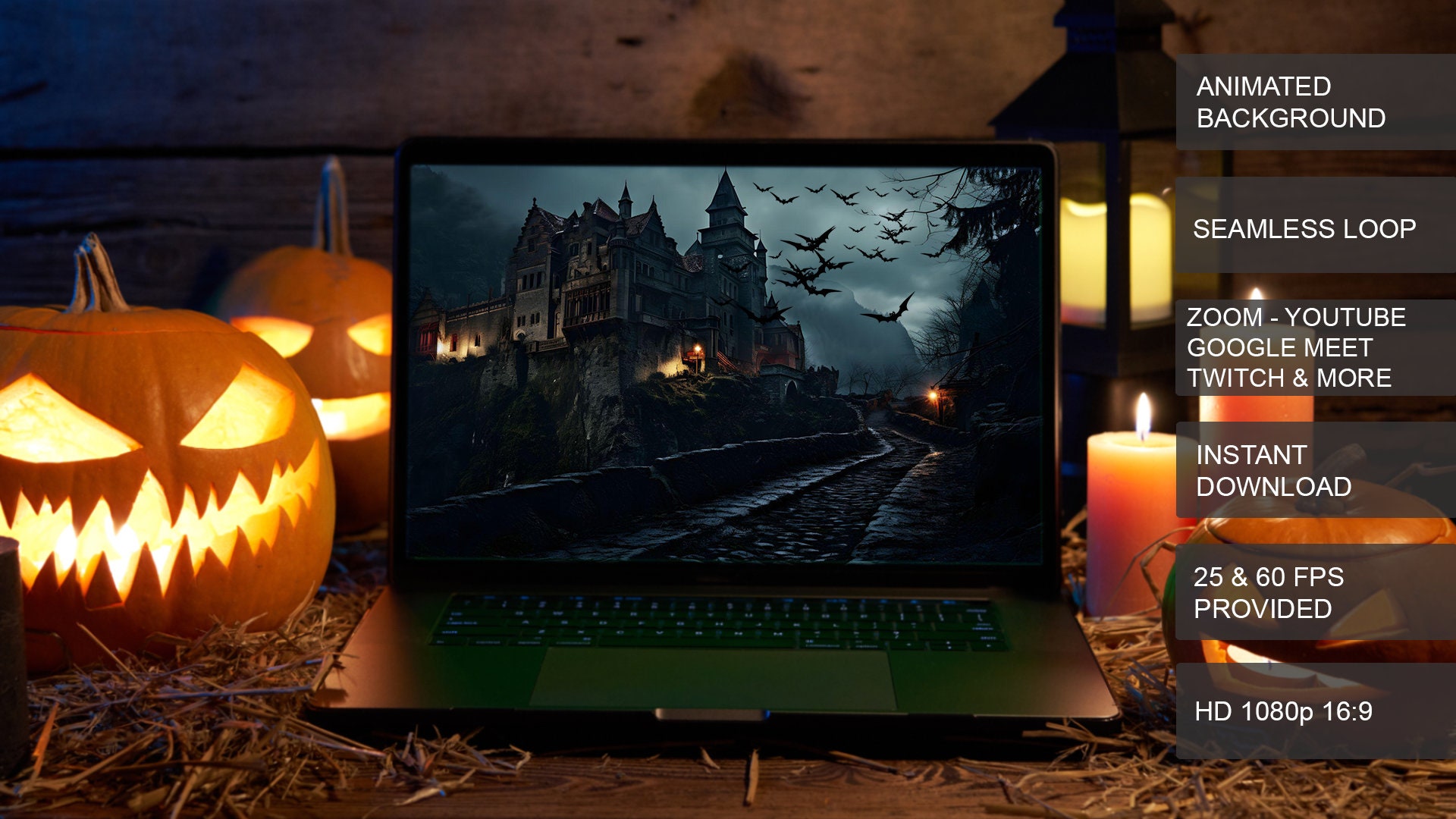 ANIMATED BACKGROUND Vampire’s Lair | Zoom, Twitch, Vtuber, Stream ...