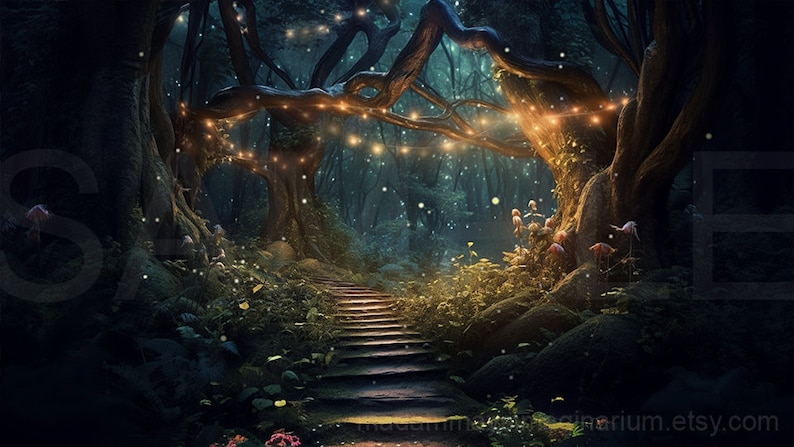 The Midnight Forest ANIMATED BACKGROUND | A Whimsical and Enchanting ...