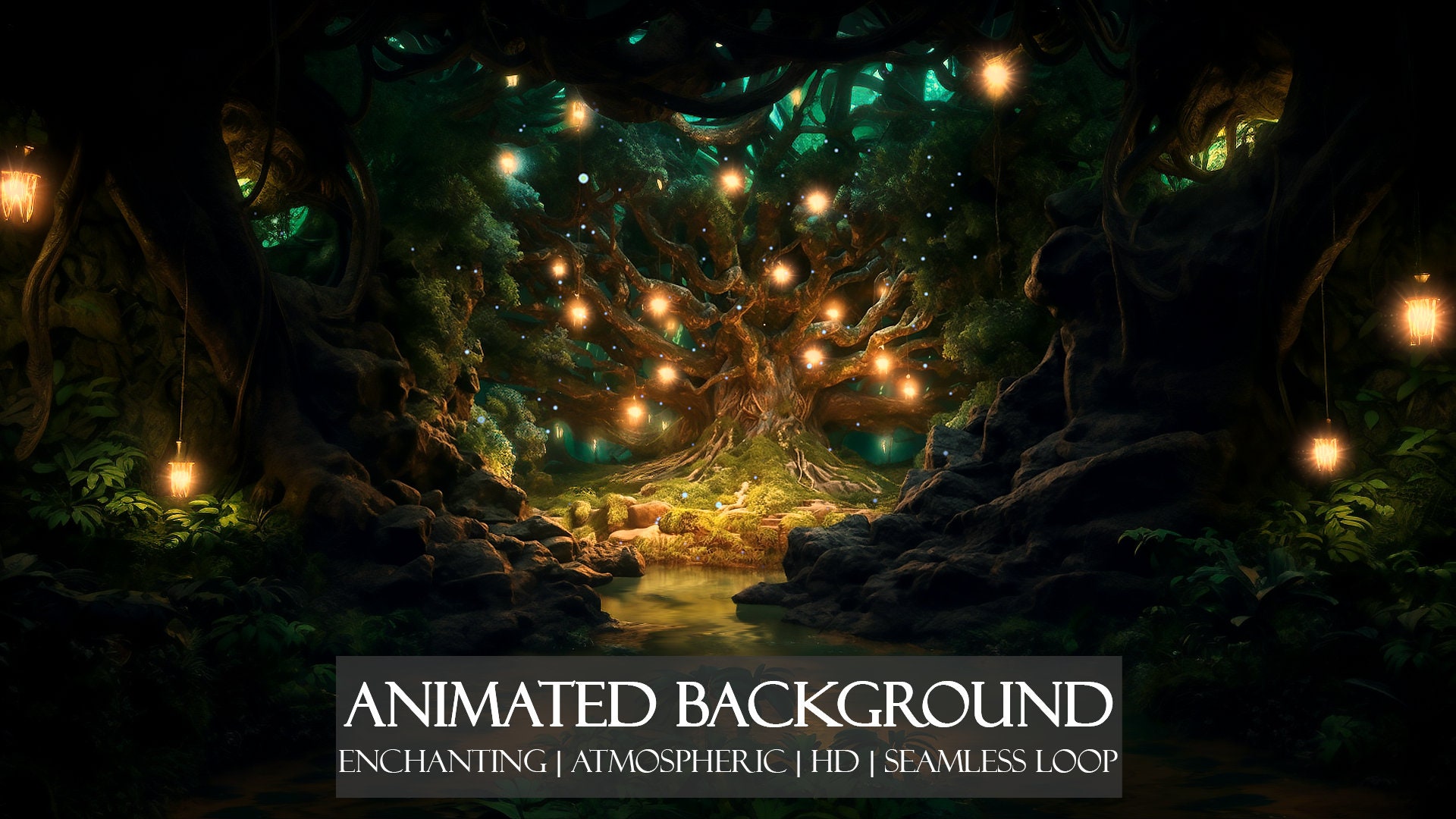 Enchanted Forest ANIMATED BACKGROUND A Whimsical Fantasy Backdrop ...