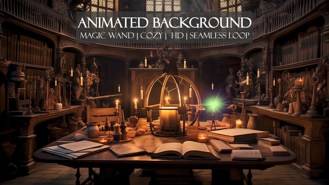 The Wizard's Wand ANIMATED BACKGROUND | Magical Cozy Backdrop, Perfect ...