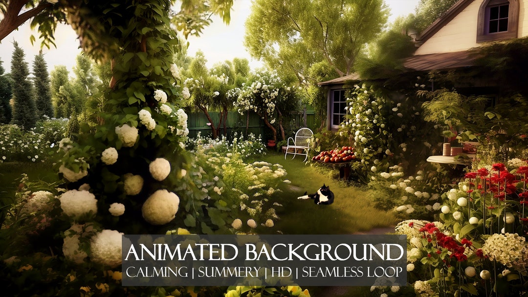 Floral Cottage Core ANIMATED BACKGROUND | Cozy Backdrop for Zoom ...