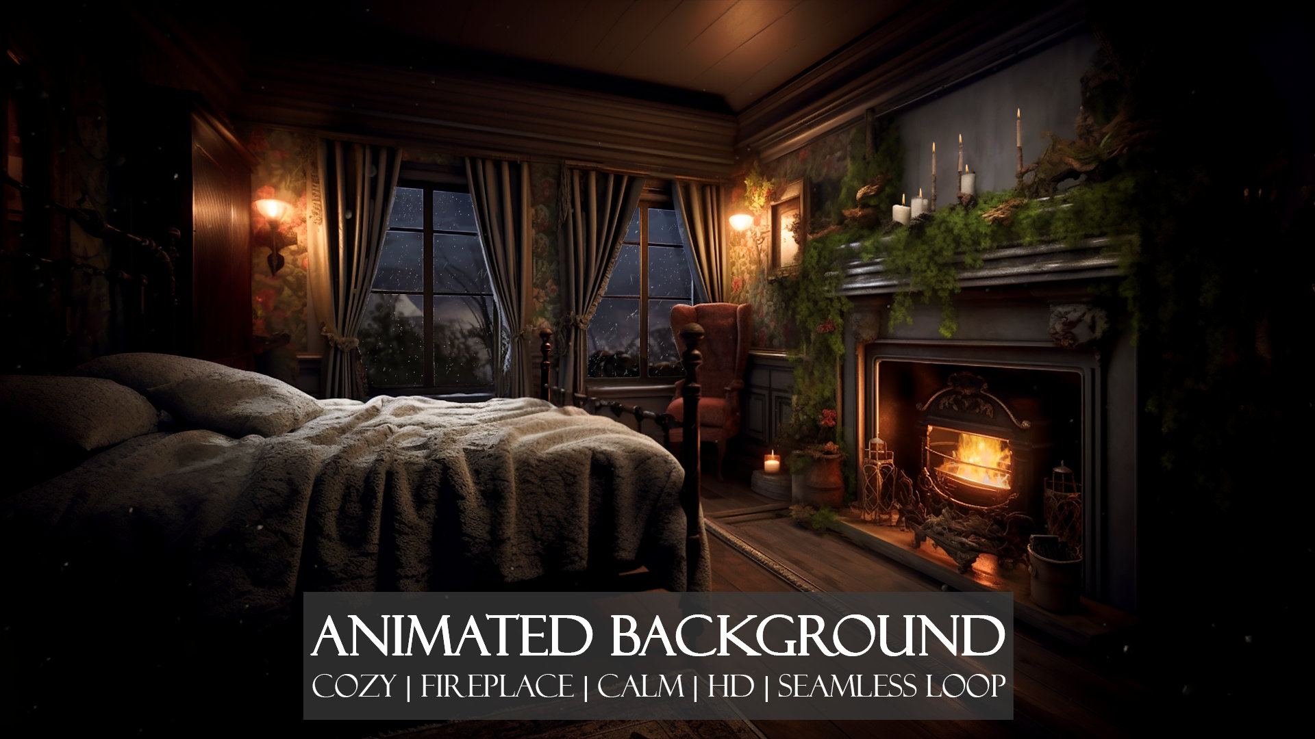 Cozy Home Office ANIMATED BACKGROUND Streamer Backdrop for Zoom, Twitch ...