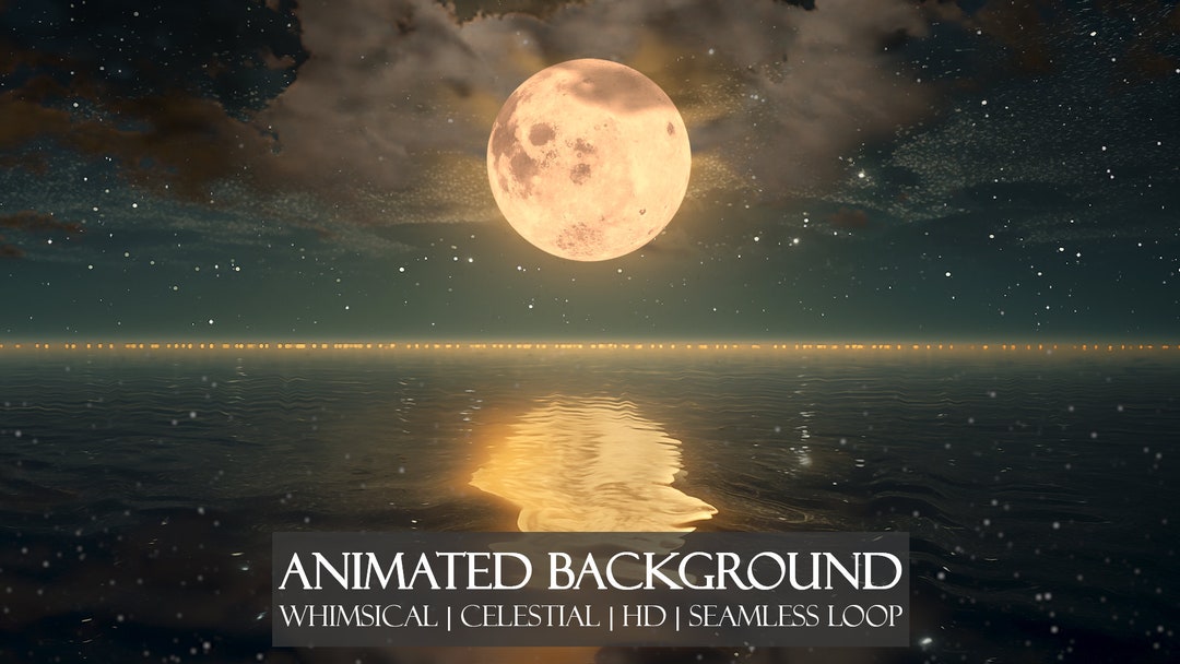 Enchanting Night Sky ANIMATED BACKGROUND | Celestial Backdrop, for Zoom ...