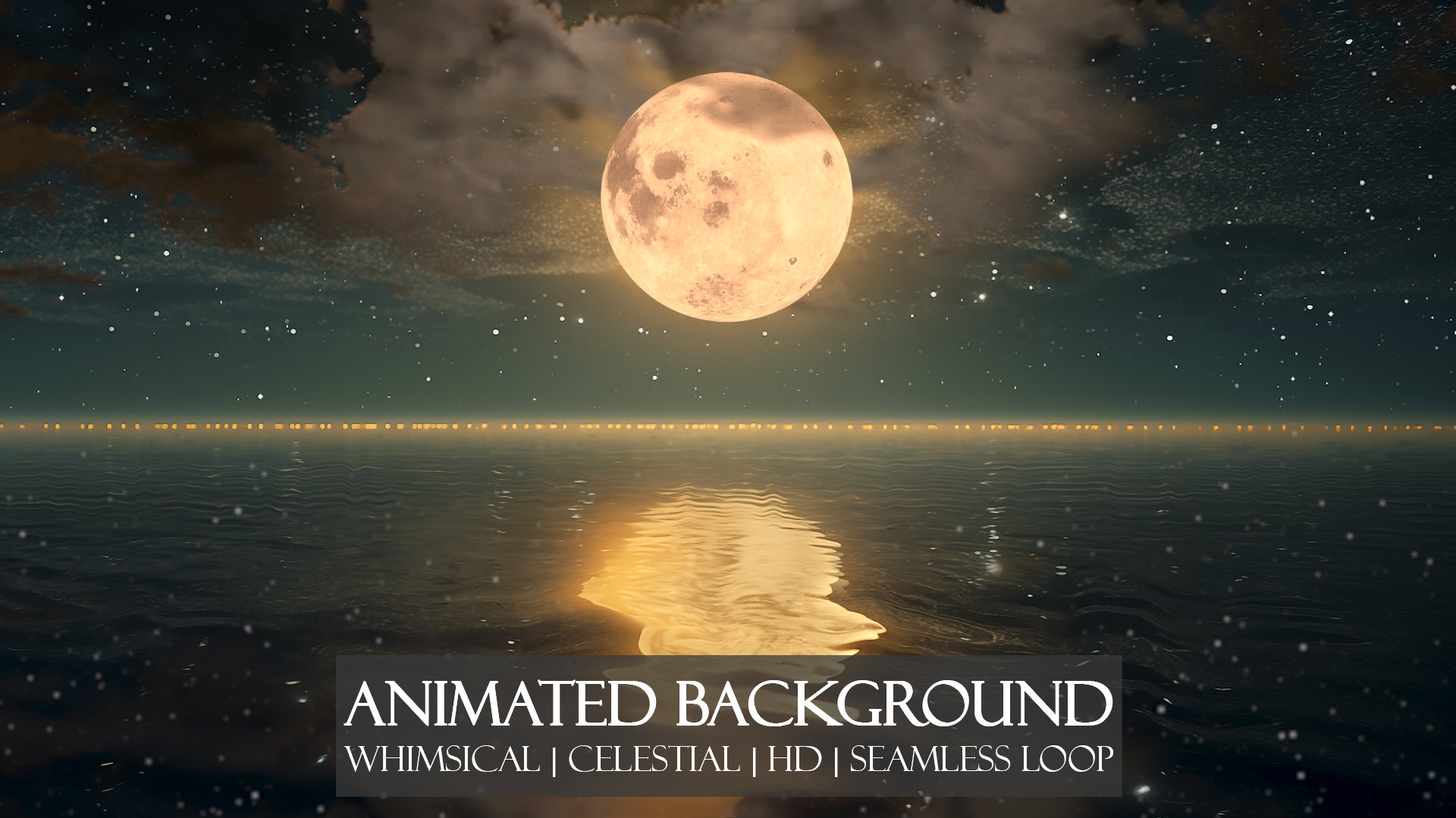 The Moon Under Water ANIMATED BACKGROUND Whimsical Celestial Backdrop ...