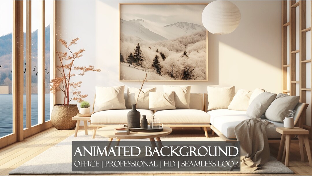 Cozy Office Views ANIMATED BACKGROUND | Professional Backdrop Perfect ...