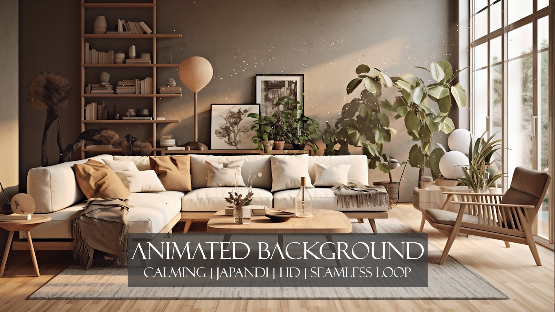 ANIMATED BACKGROUND Japandi Living Room | Calming Backdrop, Perfect for ...