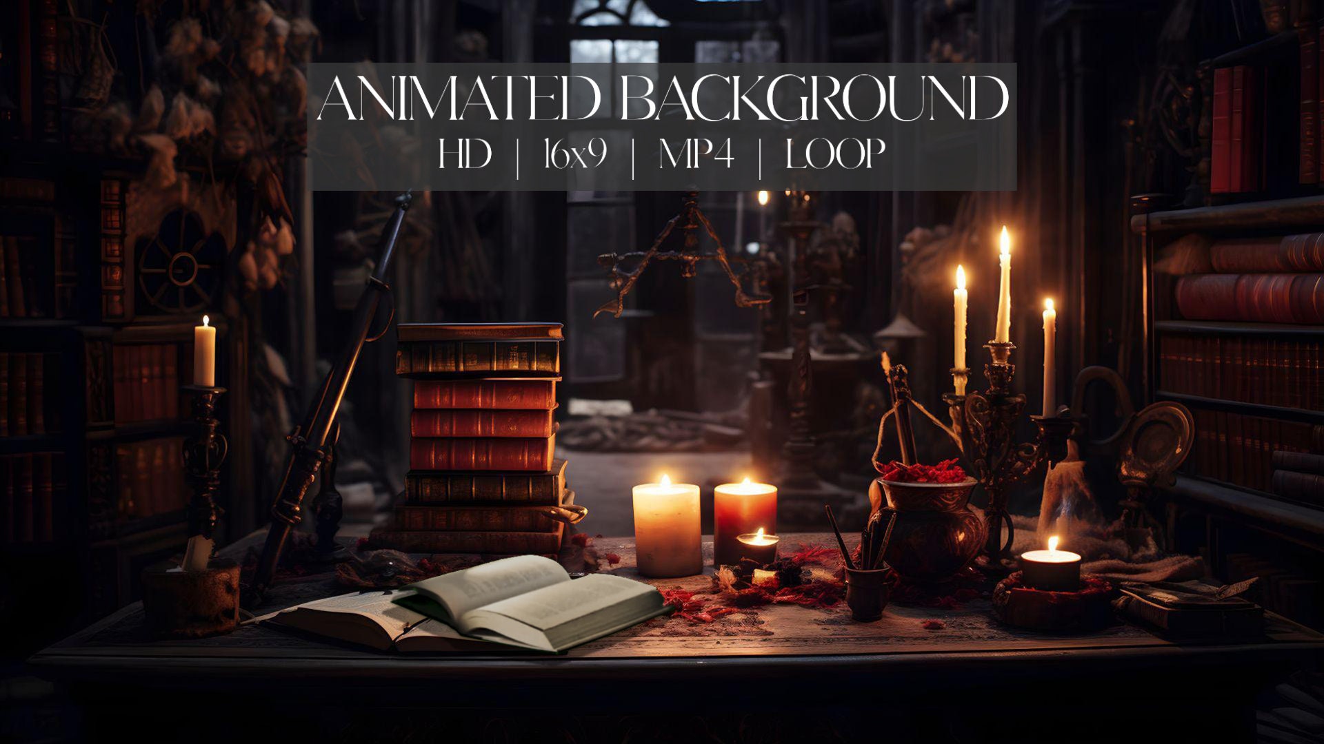 Horror Scary Stream Overlay, Spooky Animated Background, Twitch Overlay ...