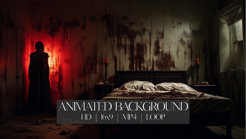 ANIMATED BACKGROUND Demon in the Bedroom | Zoom | Twitch | Vtuber ...