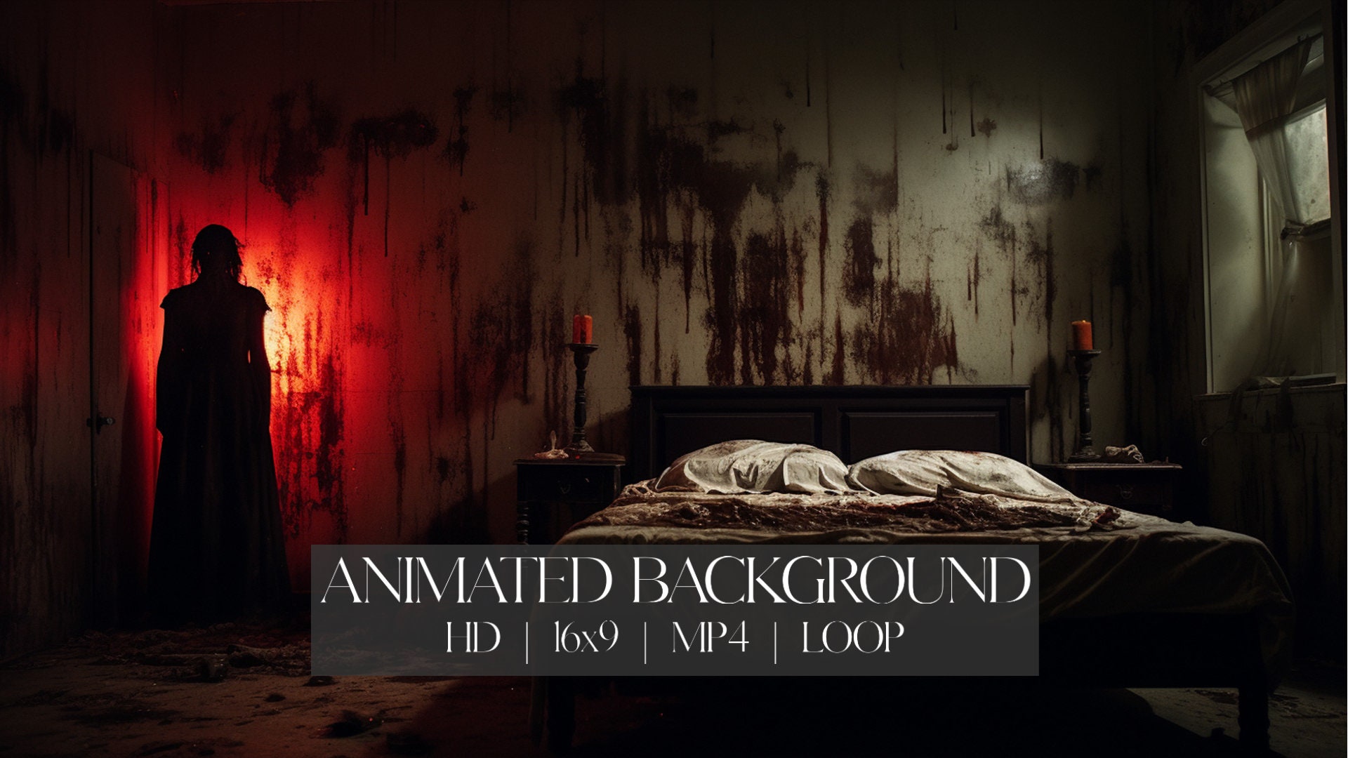 ANIMATED BACKGROUND Demon in the Bedroom | Zoom | Twitch | Vtuber ...