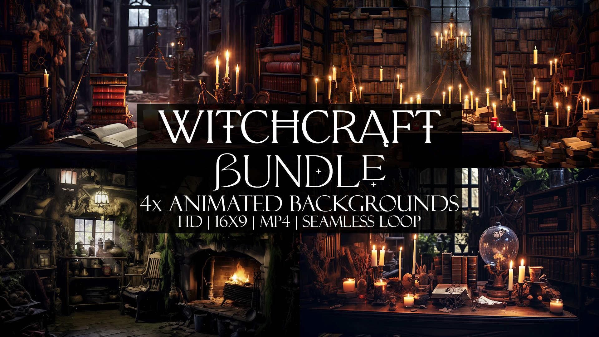 Witchcraft Bundle ANIMATED BACKGROUND Magic HD Virtual Backdrops in ...