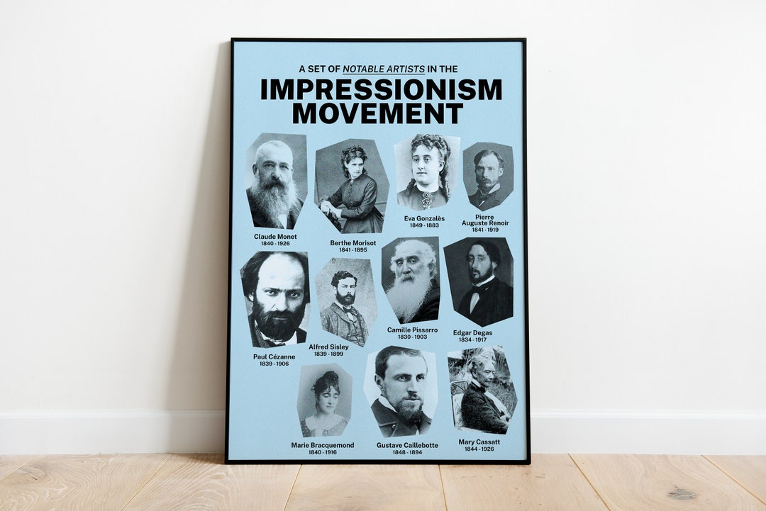Impressionism Art Movement / Art History Poster / Suitable for - Etsy