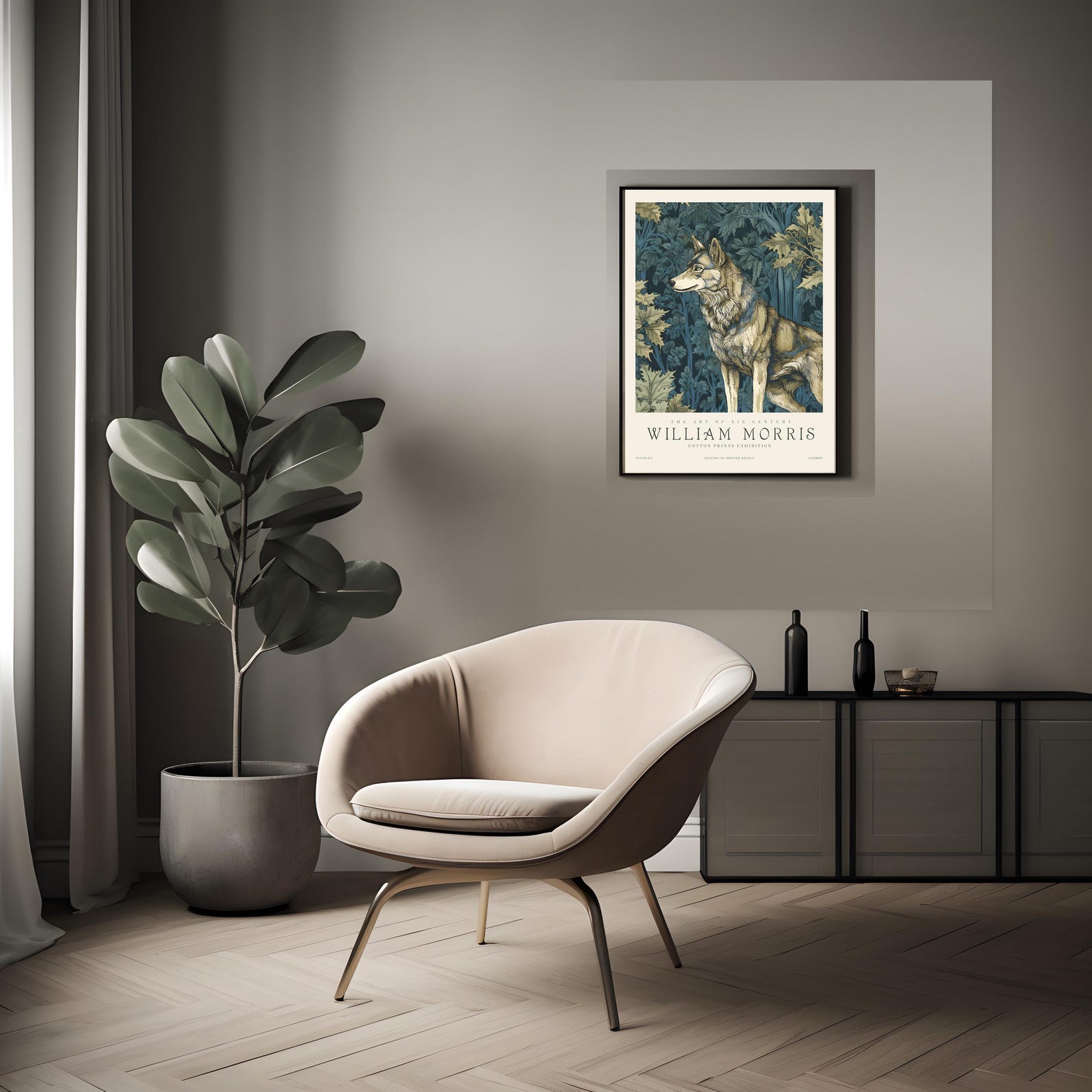 William Morris Poster Print | Wolf in the Forest | High Quality Print ...
