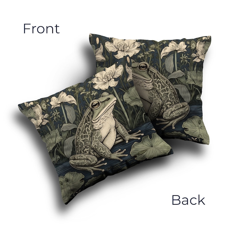 William Morris Pillow Cover | Frog in the Forest | High End Pillow ...