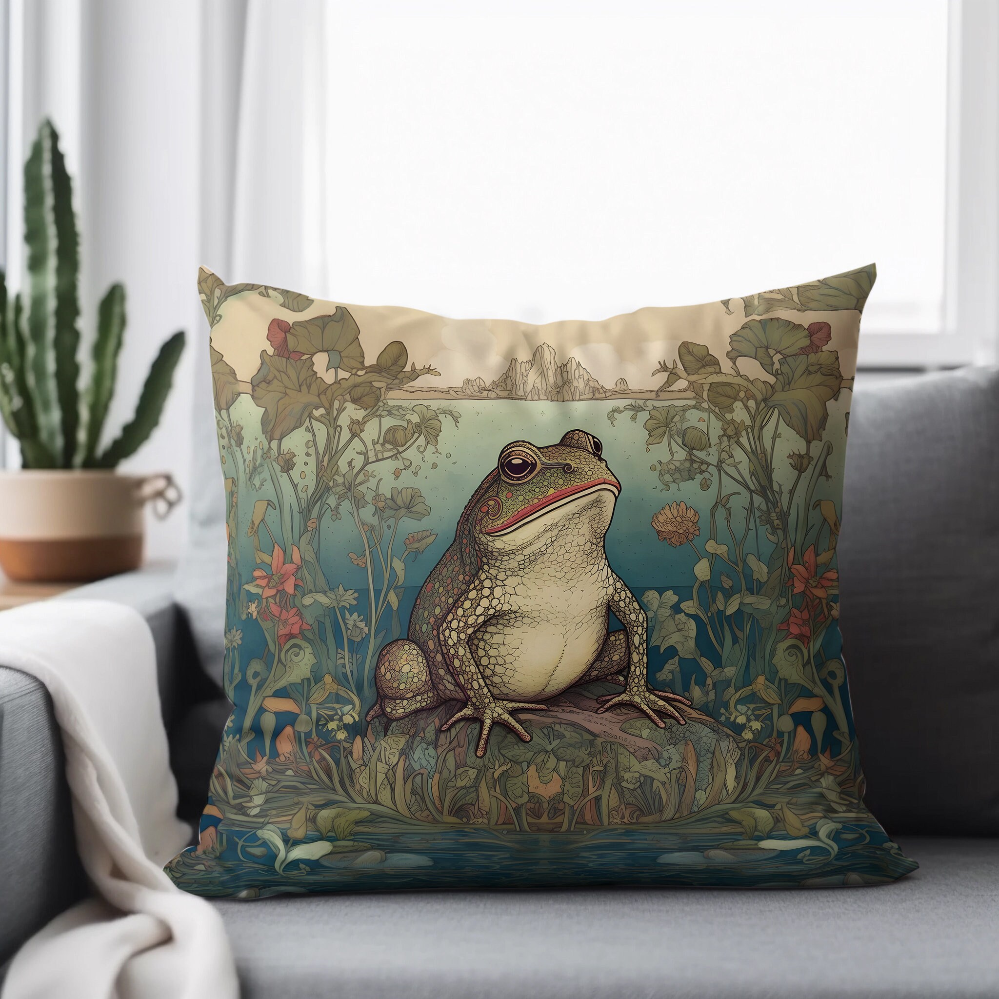 William Morris Pillow | Ms Lily | Frog in the Forest | High End Pillow ...
