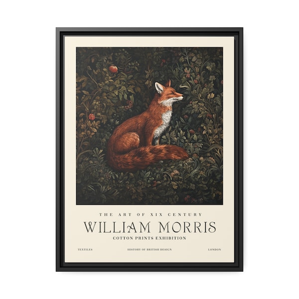 William Morris Fox Wall Art Framed - Etsy