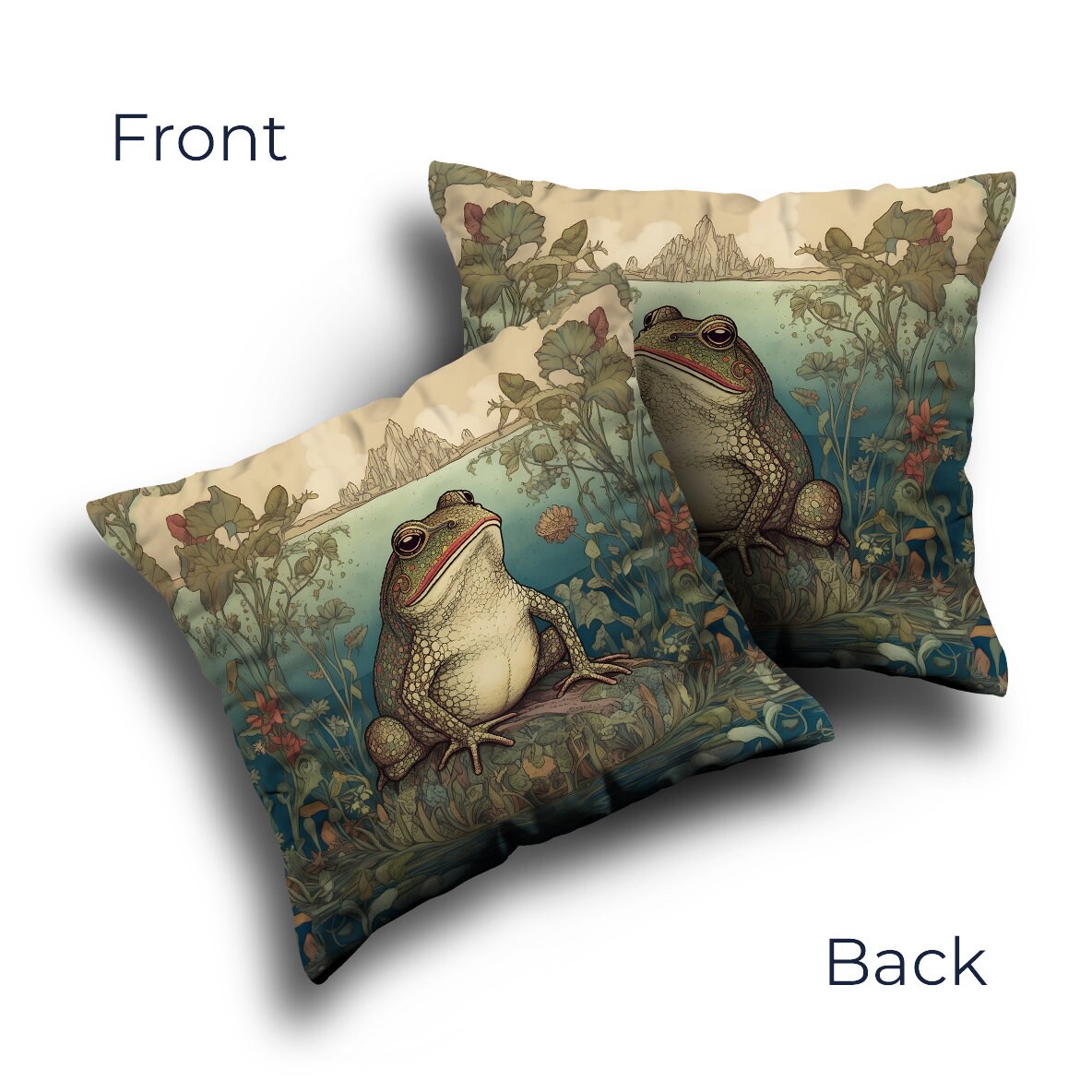 William Morris Pillow | Ms Lily | Frog in the Forest | High End Pillow ...