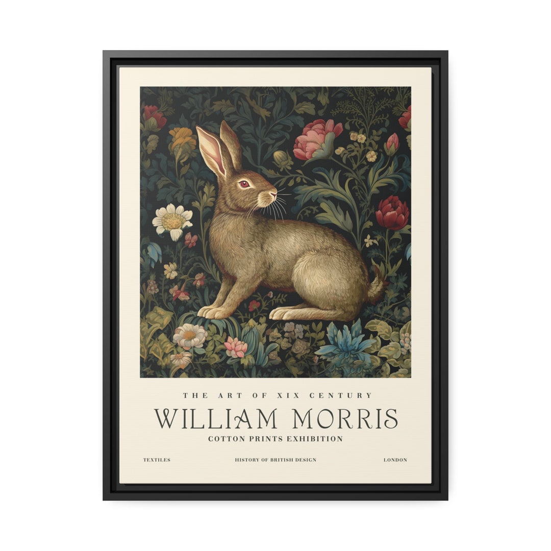 William Morris Canvas Print | Rabbit in the Forest | High Quality Print ...