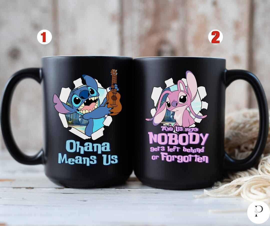 Lilo and Stitch Couples Mug Ohana Means Us Valentines Day - Etsy