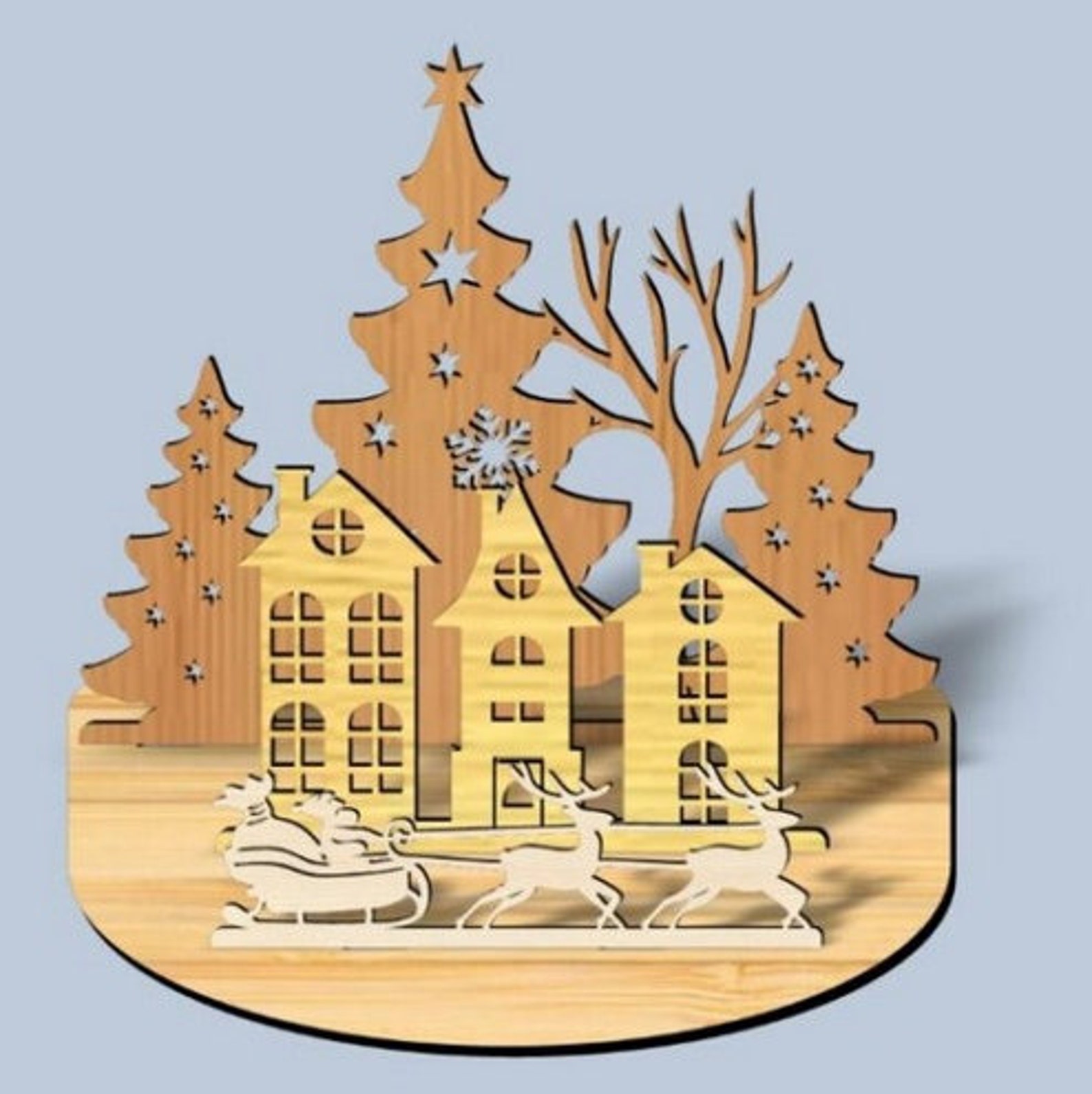 Laser Cut File Christmas Cnc Christmas Decoration Svg Christmas ...