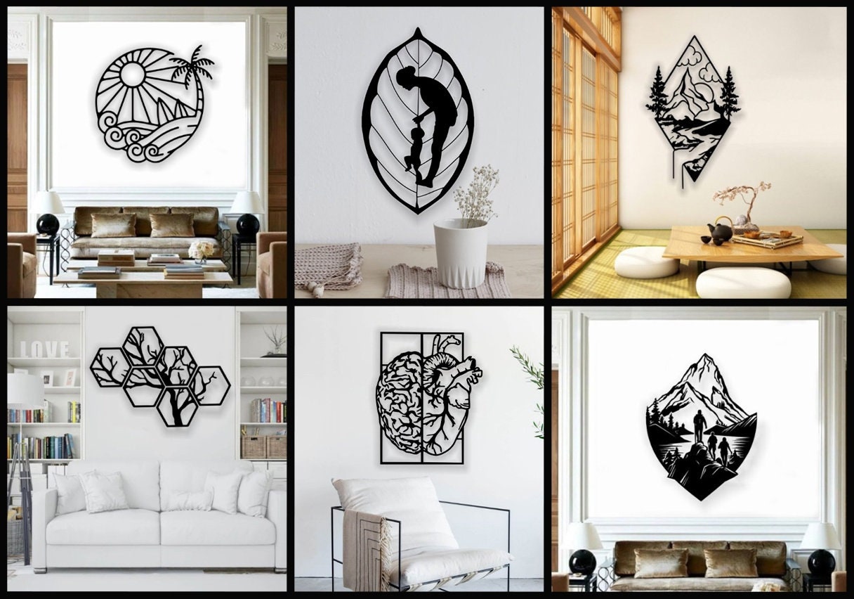 Laser Cut Files DXF SVG CNC Pdf Panels Cnc Mountain Svg Heart Cnc ...