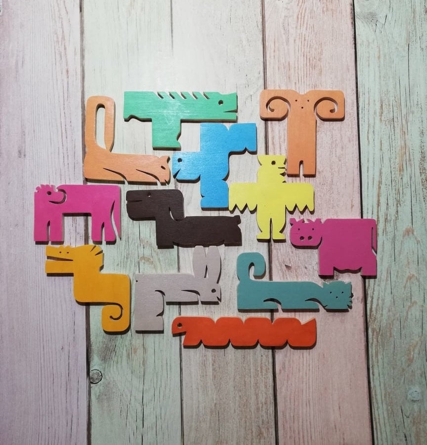 Laser Cut Files DXF SVG CNC Pdf Animal Puzzles Cnc Animal Svg Puzzle ...