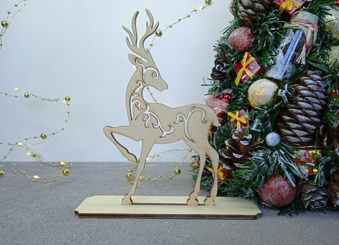 Laser Cut File Christmas Cnc Christmas Dear Svg Christmas Dear Cnc DXF ...