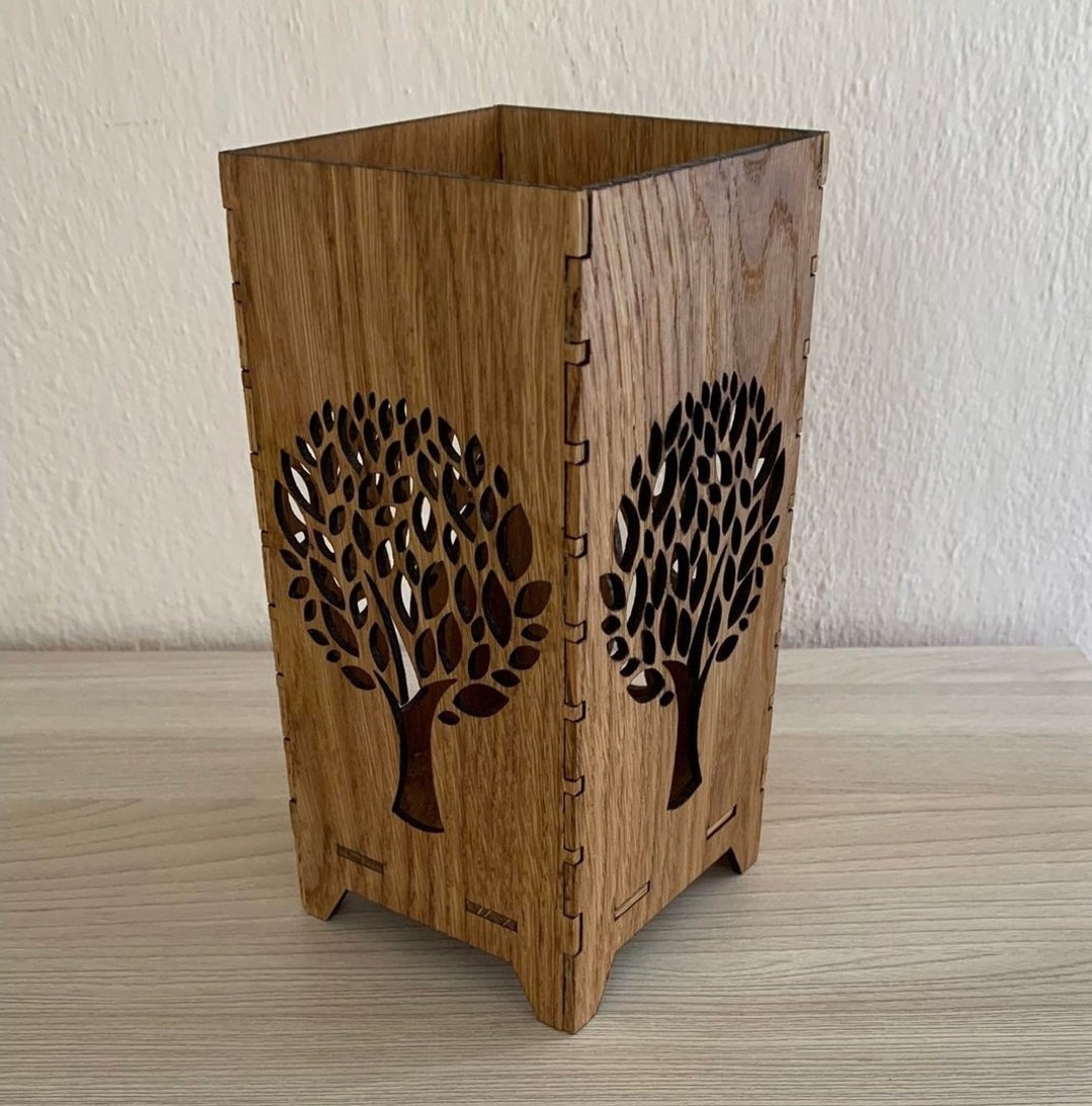 Laser Cut Files Lamp Cnc Night Light Svg Organizer Cnc Pencil Holder ...