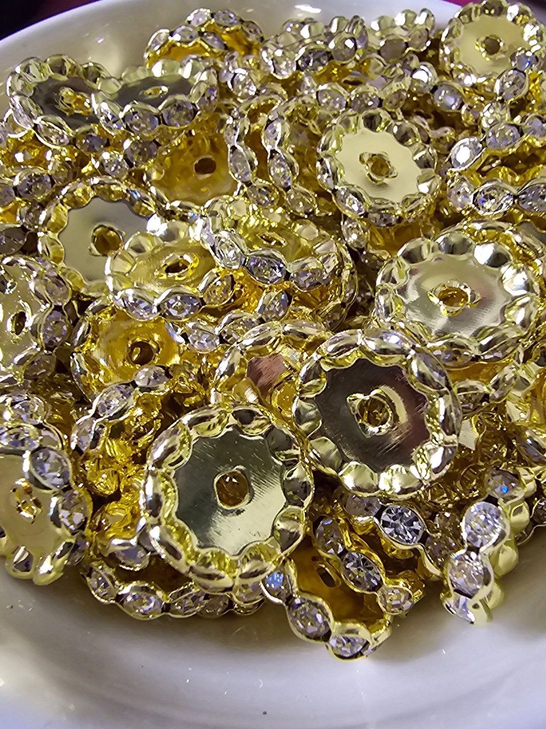 15 Mm Wavy Gold Ab Spacers 30ct. - Etsy