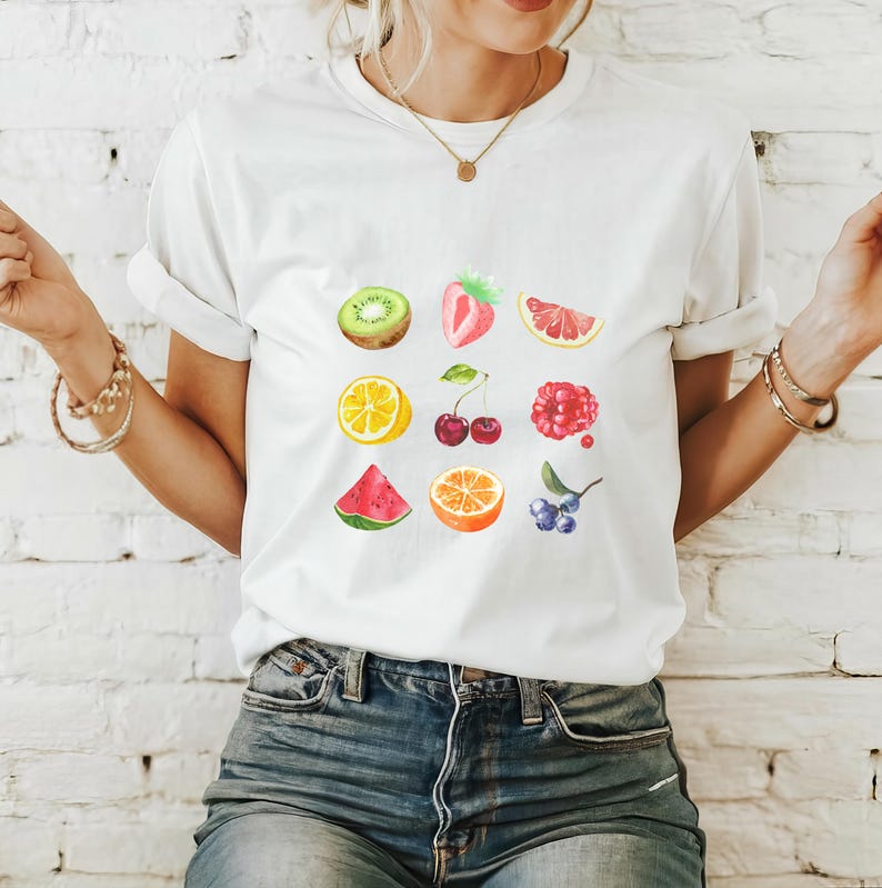 Berries T-shirt, Strawberry Shirt, Cute Aesthetic Fruits Shirt, Berry ...