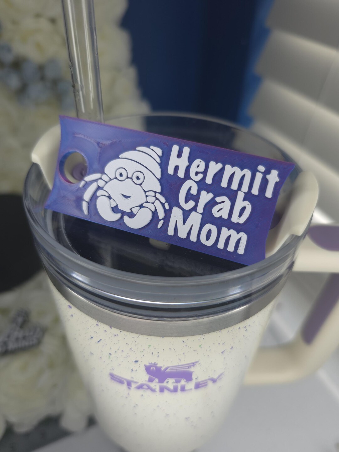 3D Printed Cup Topper Hermit Crab Mom - Stanley - Tumbler - Etsy