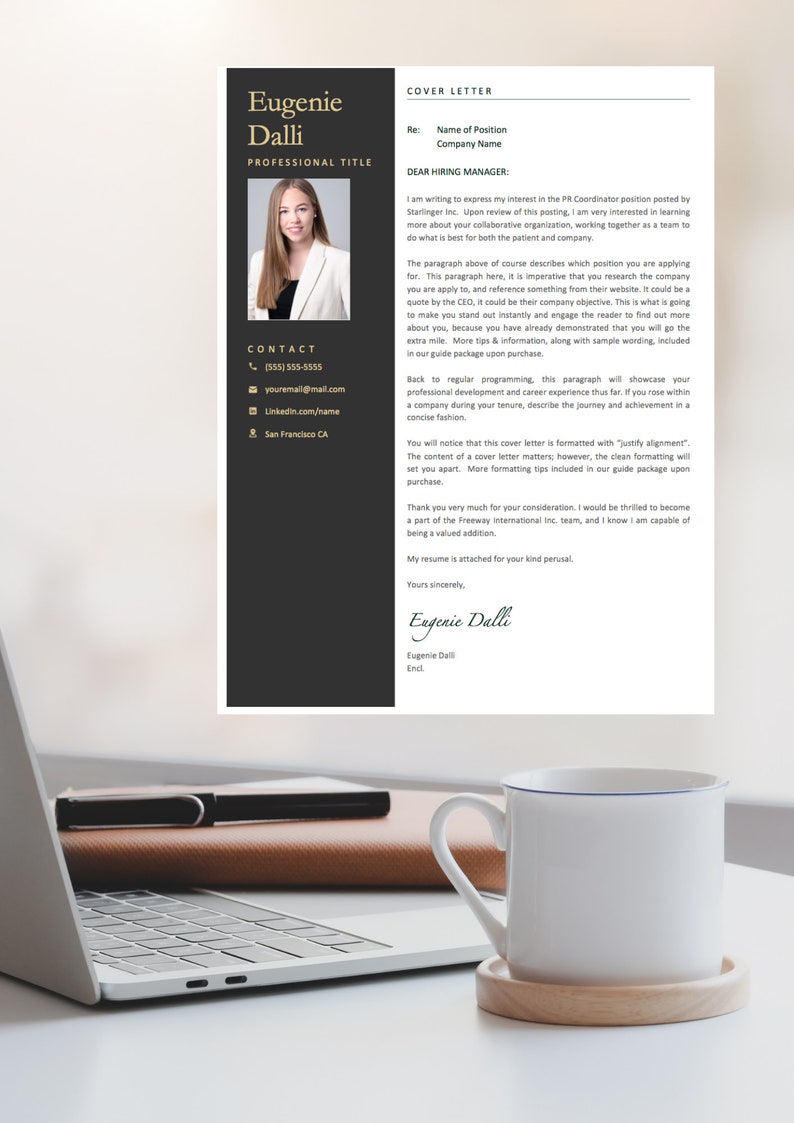 Modern Resume Template for Google Docs, Word, 1-2 Page Resume & Cover ...
