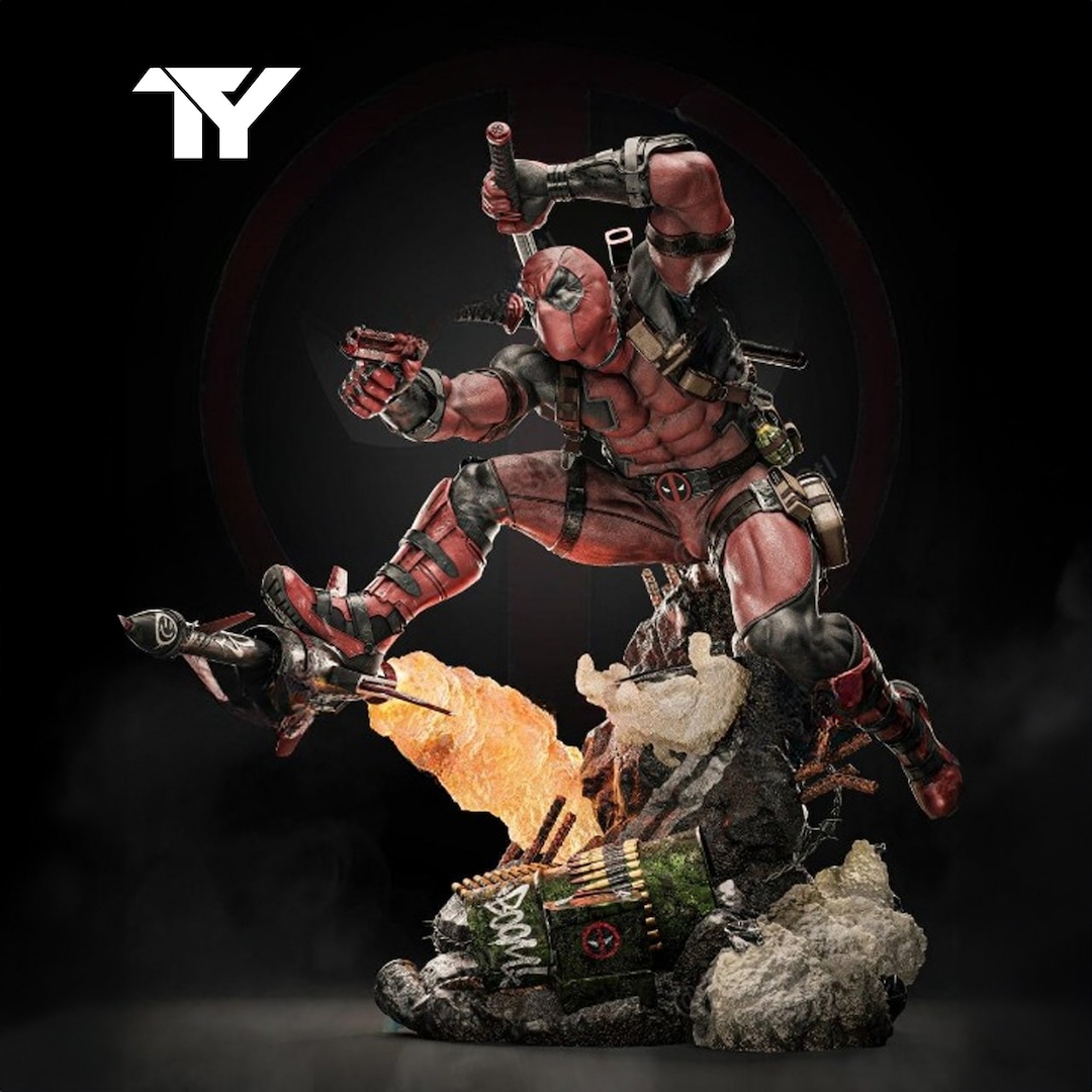 Deadpool STL File: 3D Print Your Own Deadpool Figure - Etsy