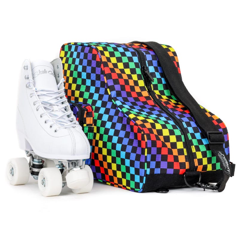 Rainbow Pride Checker Roller Skate Bag for Women Converts Into ...
