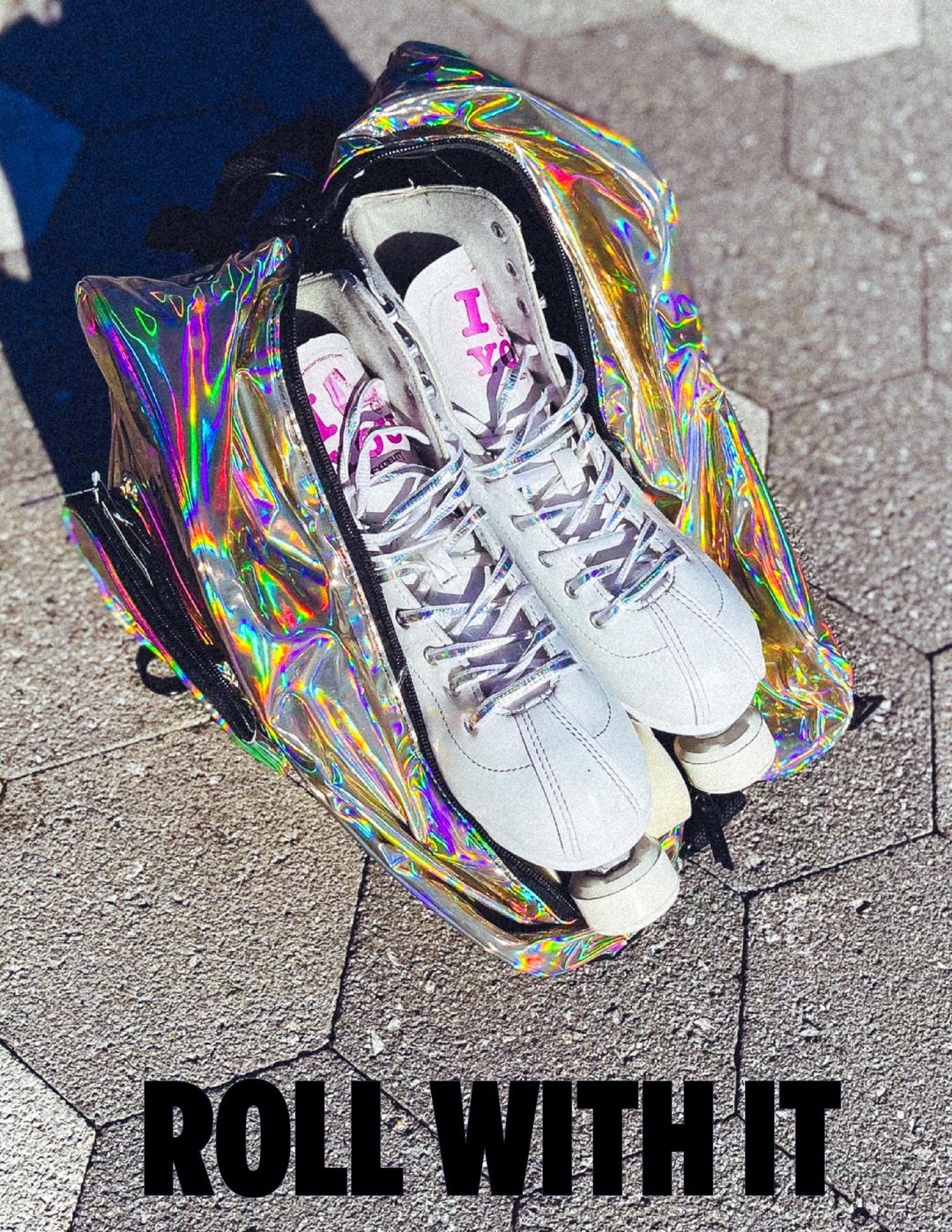 Roller Skate Backpack | Freewheelin' | Laser Rose Gold - Etsy