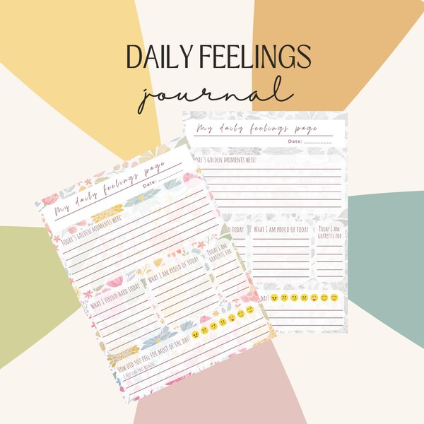 Feelings Journal - Etsy