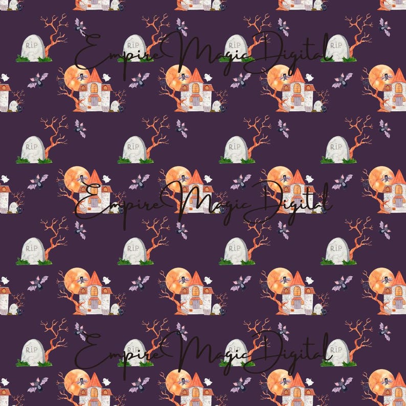 Halloween Digital Paper, Paper Patterns, Wallpaper, Seamless Pattern ...