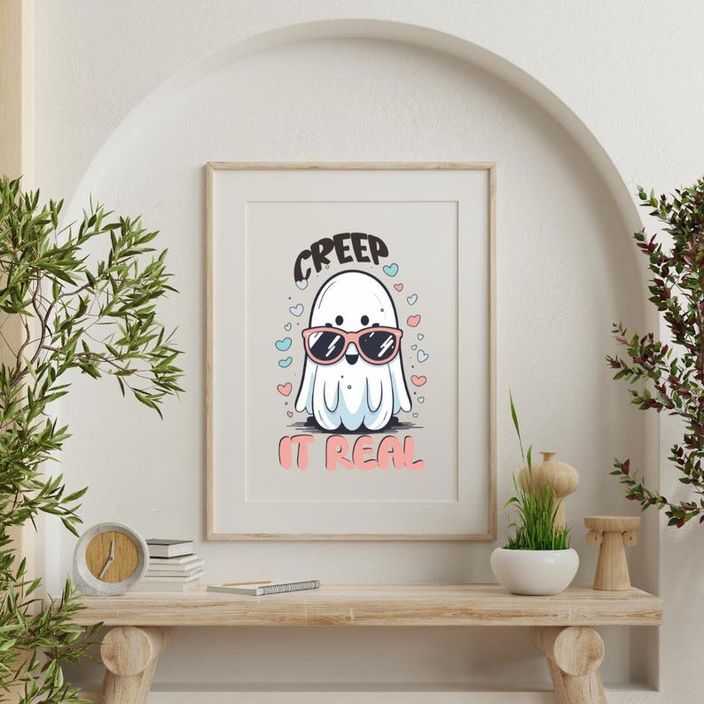 Creep It Real PNG, Creep it Real SVG PNG, Distressed Cute Ghost Png ...