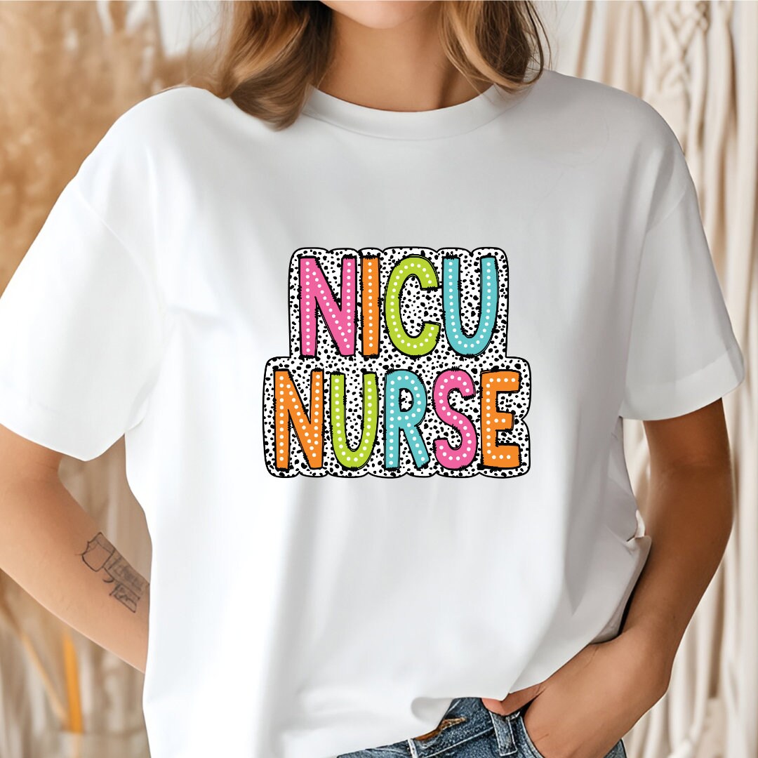 NICU Nurse PNG, T-shirt Designs, Nurse Shirt, Dalmatian Dots PNG ...