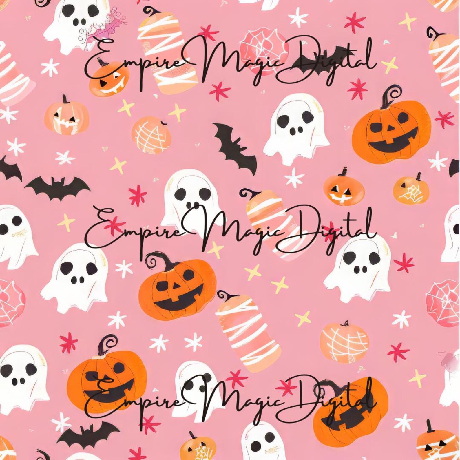 Seamless Pattern, Scrapbook, Halloween Digital Paper, Halloween ...