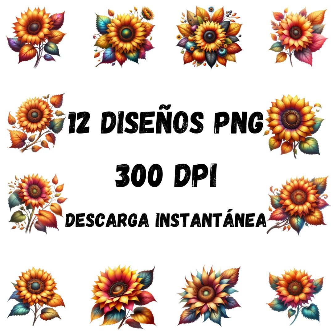 Dried Flowers, Fall Farm Bundle, Sunflowers PNG, Fall Flowers PNG ...